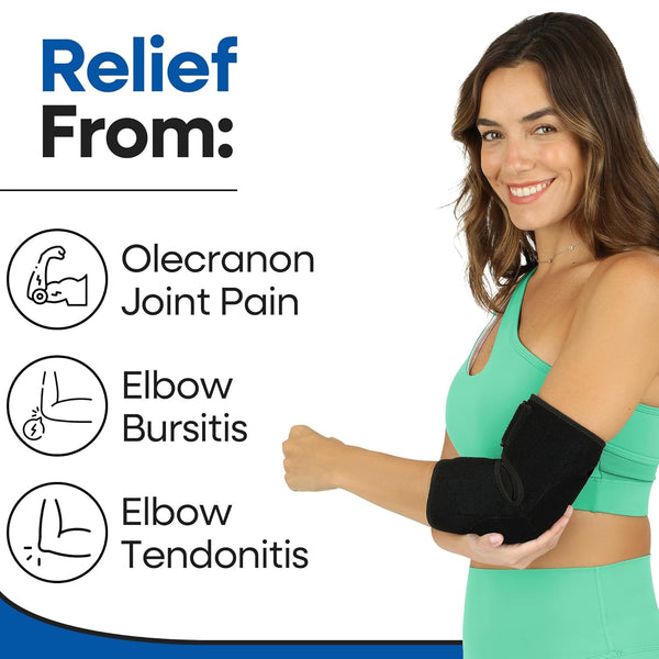 Padded Elbow Compression Sleeve – Bursitis & Tennis Elbow Support ...