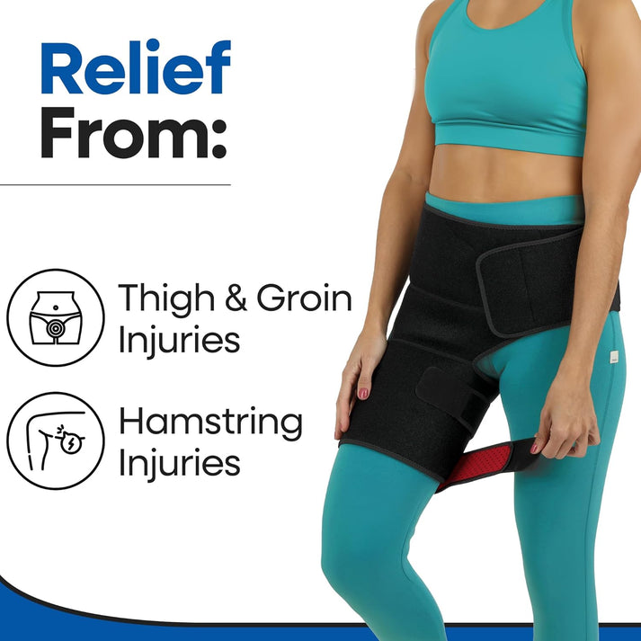 Hip Brace for Sciatica Pain Relief – Hamstring Compression Sleeve ...